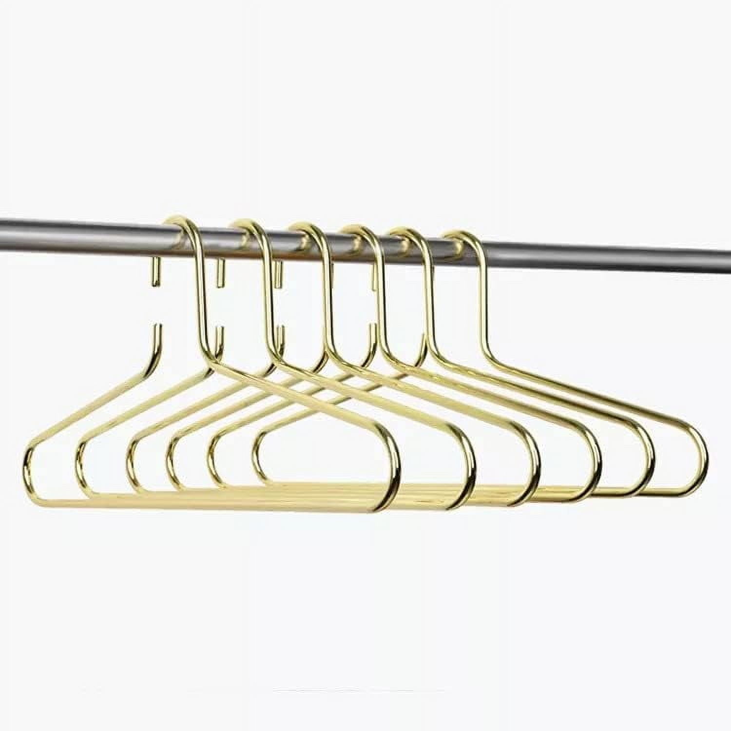 Bag-a-Vie Premium Gold Metal Hangers for Clothing - 6 Pack - Suit and ...