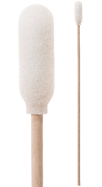 (Bag of 50 Swabs) 71-4507: 6” Overall Length Foam Swab with Narrow Foam ...