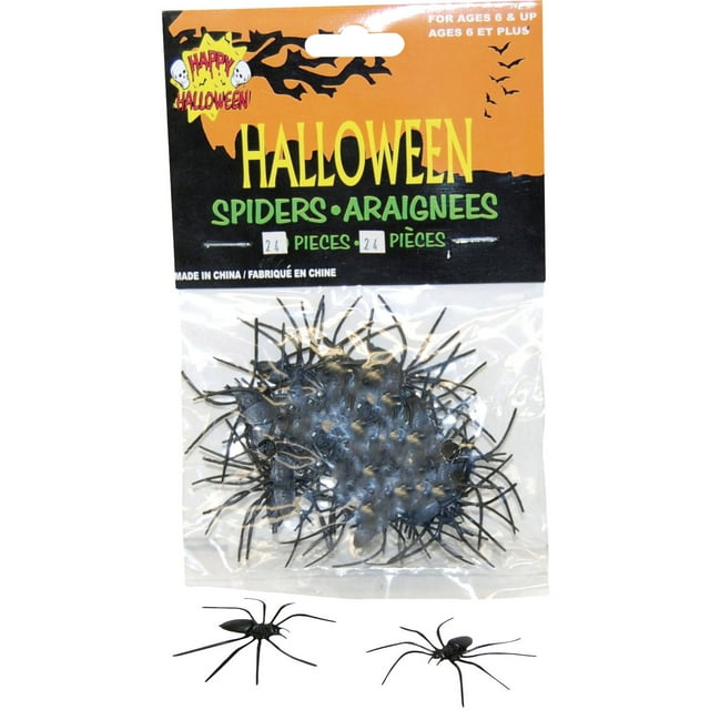Bag of Spiders 24 Pieces Halloween Decoration - Walmart.com