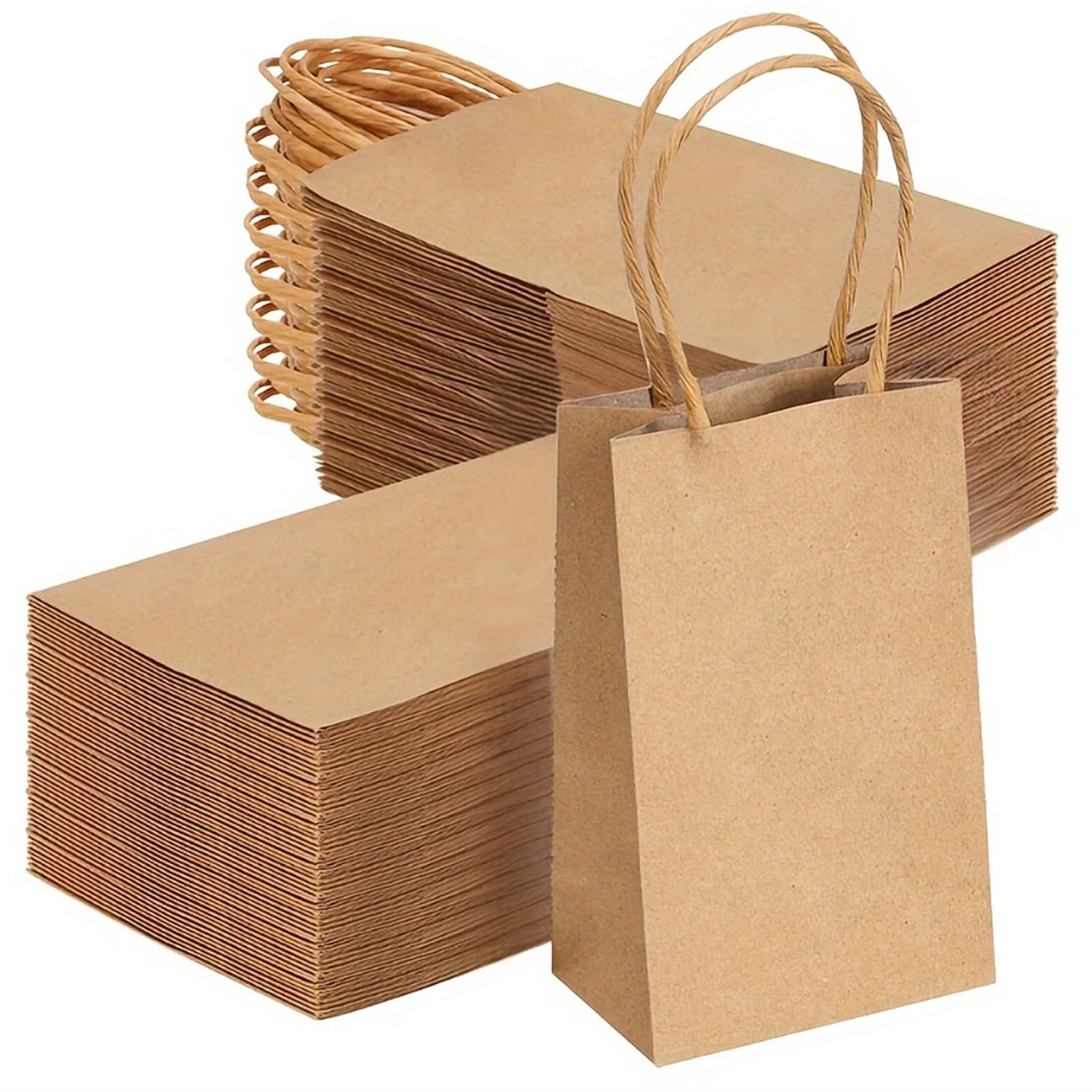 BagDream 100 Pack 3.5x2.4x6.7 inches Mini Gift Bags with Handles Small ...