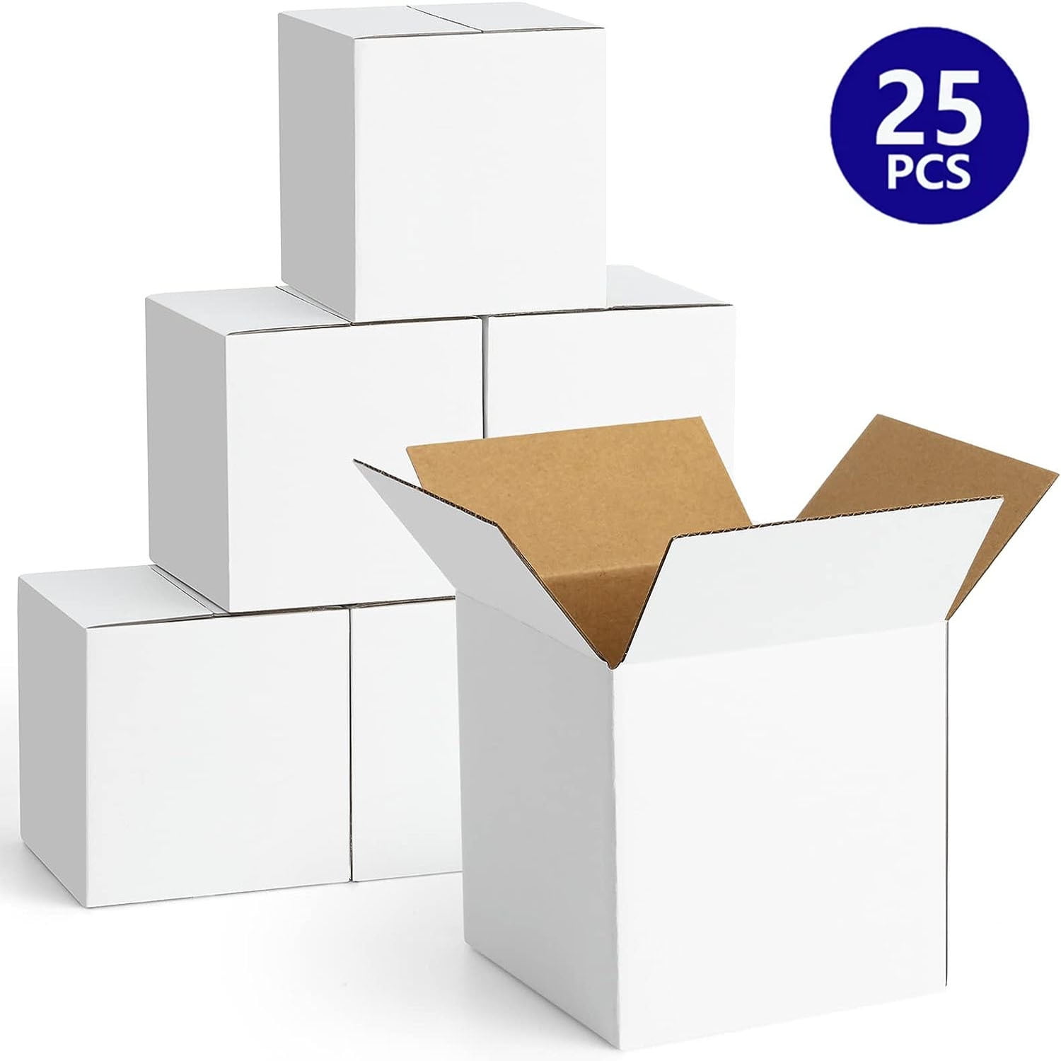 Bagdream 4x4x4 Inches Shipping Boxes Brown Corrugated Cardboard Boxes