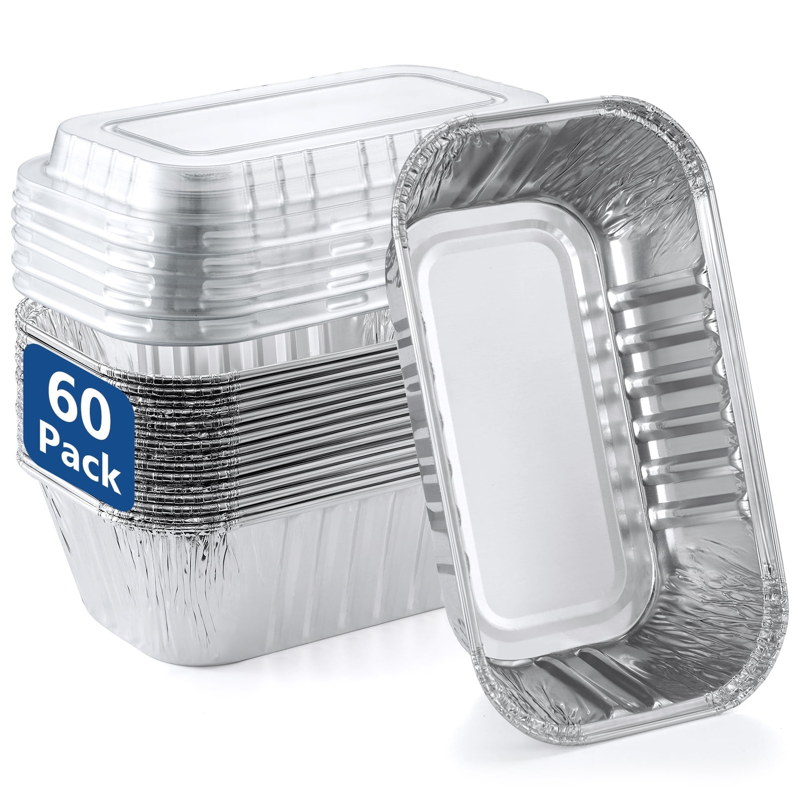 BagDream 6.25x3.5" Disposable Aluminum Baking Pans Tin Foil Pans with ...