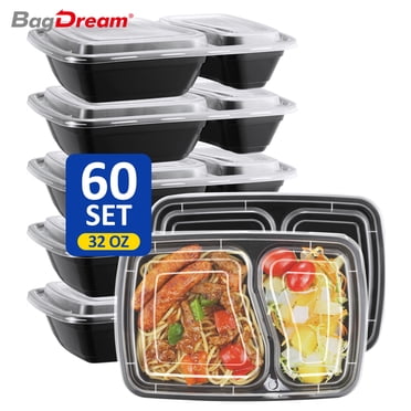 Shukong To Go Containers, 40-Pack Reusable Meal Prep Container with ...