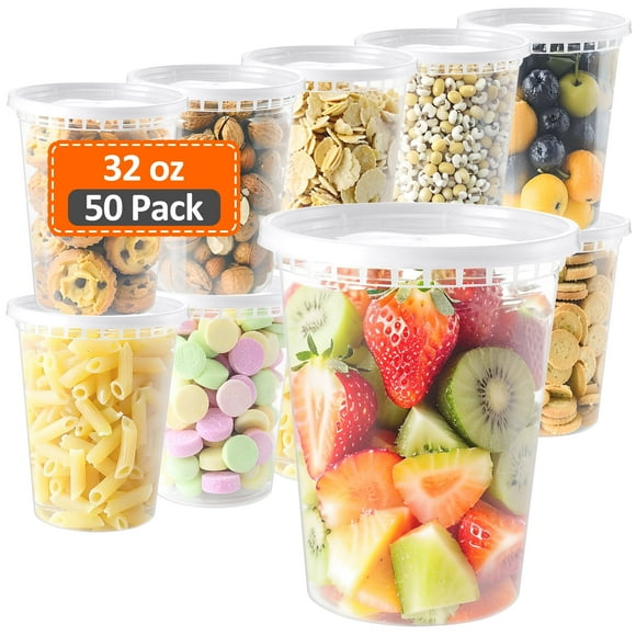 32 Oz Plastic Containers Lids