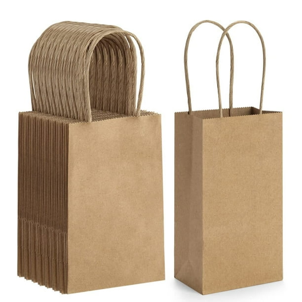 BagDream Kraft Paper Bags 50 Pack Mini Brown Paper Bags 3.5x2.4x6.7 ...