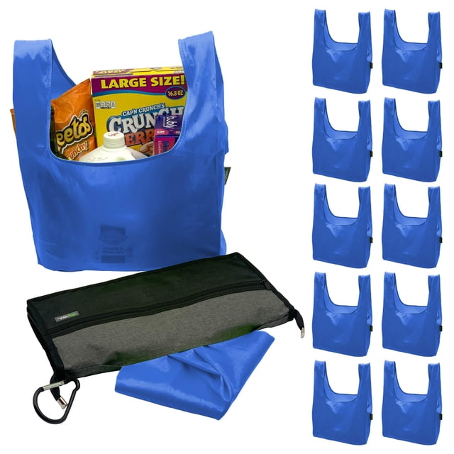 BagFold FAMILY - 10 Reusable Eco-Friendly Grocery Bags For Shopping In ...