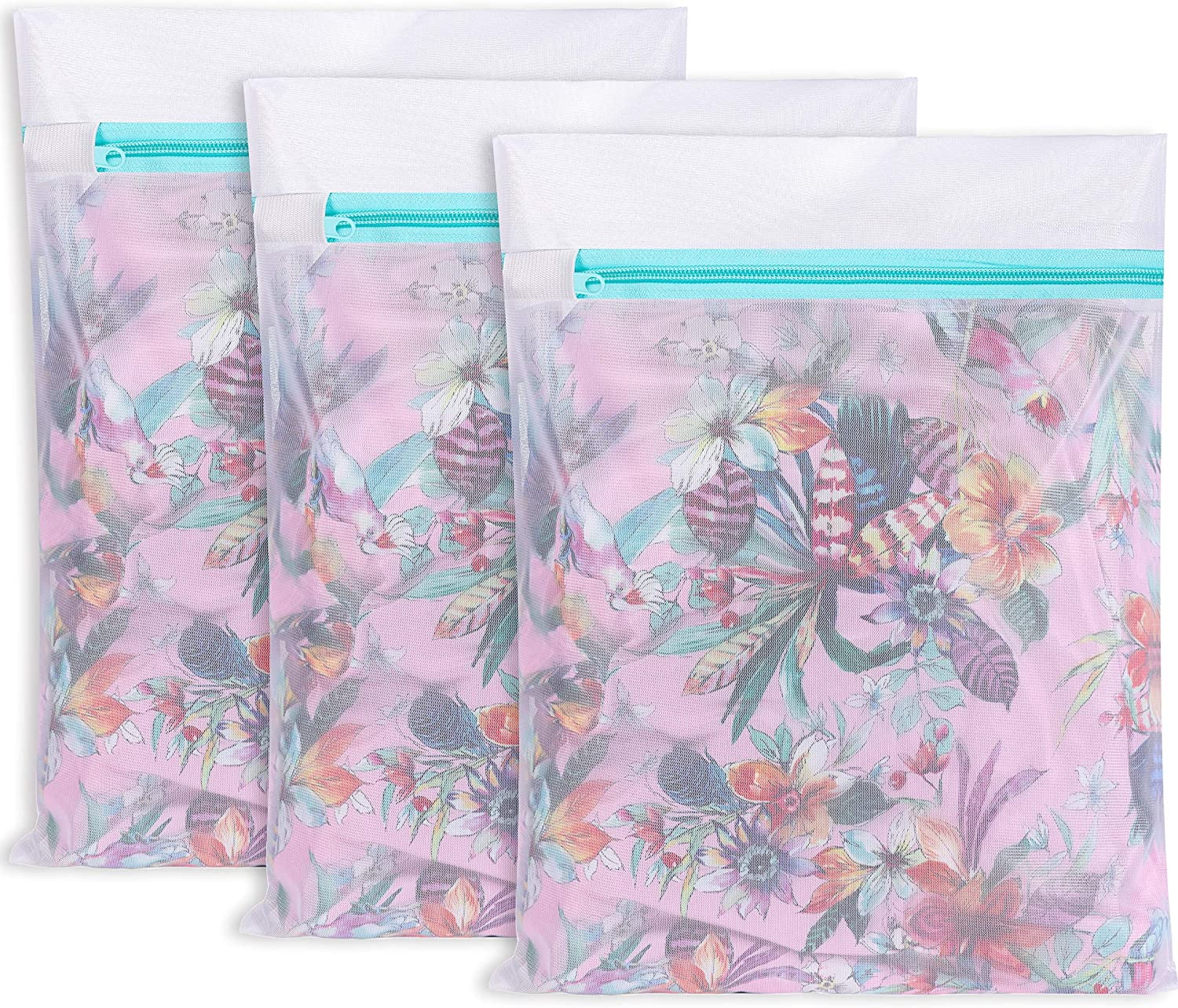 Bagail Set of 3 Mesh Laundry Bags - 3 Medium Clothes Wash Bag for ...
