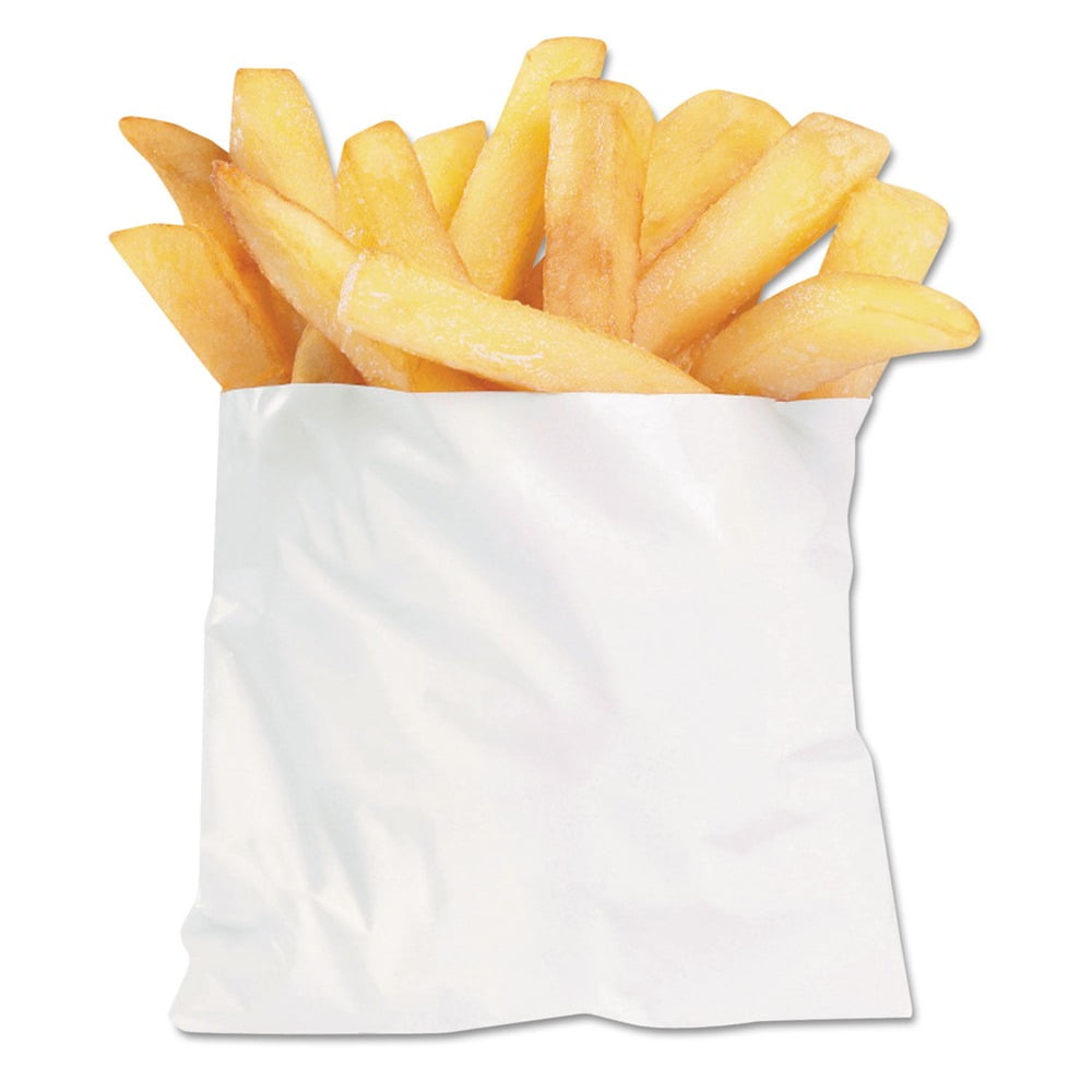 Bagcraft 450003 4-1/2 in. x 3.5 in. French Fry Bags - White (2000 ...