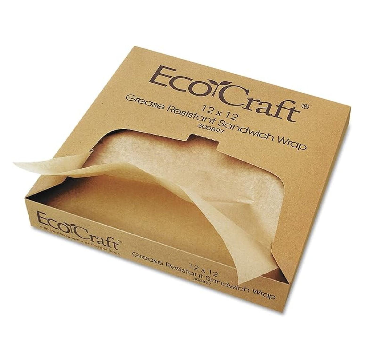 Bagcraft Ecocraft Grease-Resistant Paper Wraps and Liners, Natural, 12 ...