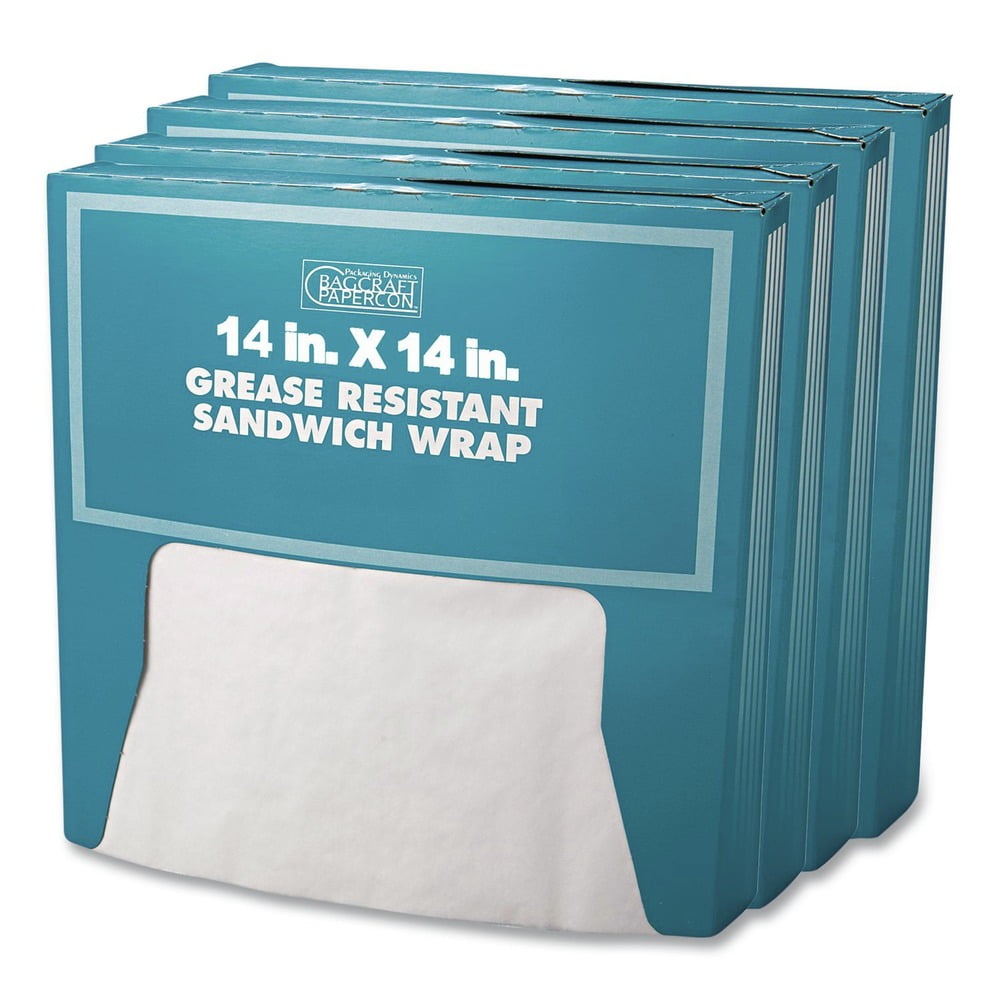 14 x 14 Grease-Resistant Paper Wraps and Liners - White (4000/Carton ...