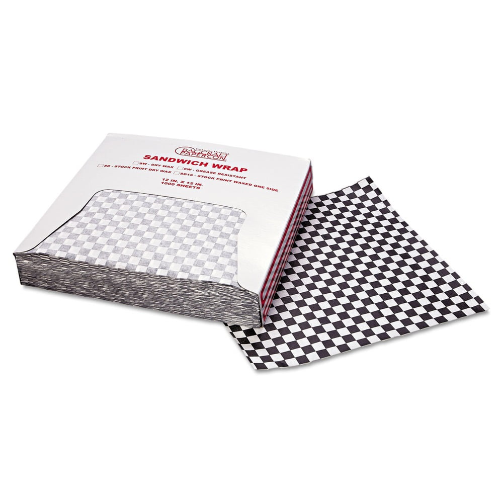 Bagcraft P057800 12 in. x 12 in. Grease-Resistant Paper Wraps and ...