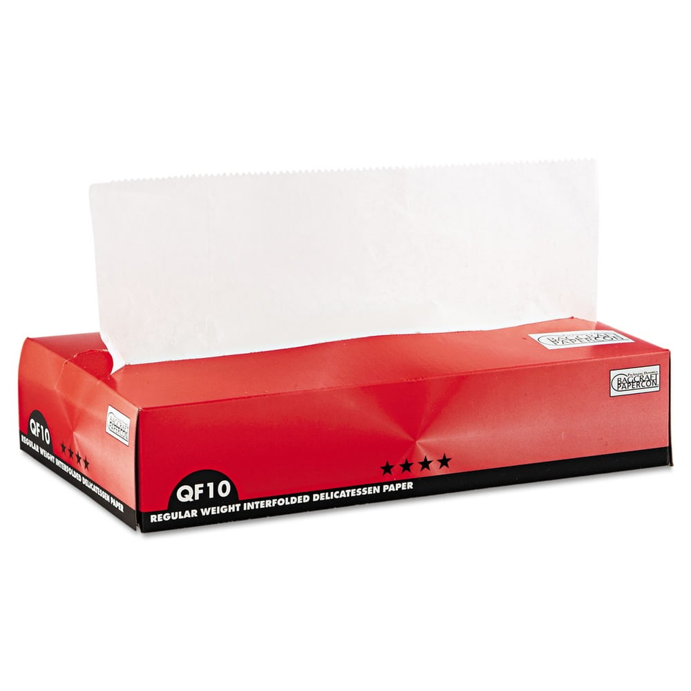 QF10 10 in. x 10-1/4 in. Interfolded Dry Wax Paper - White (12 Boxes ...