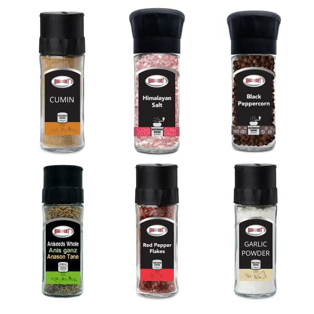 Bagdat 1964 Spices Glass Jar Grinder Seasoning Gift Set -12 oz-(Cumin ...