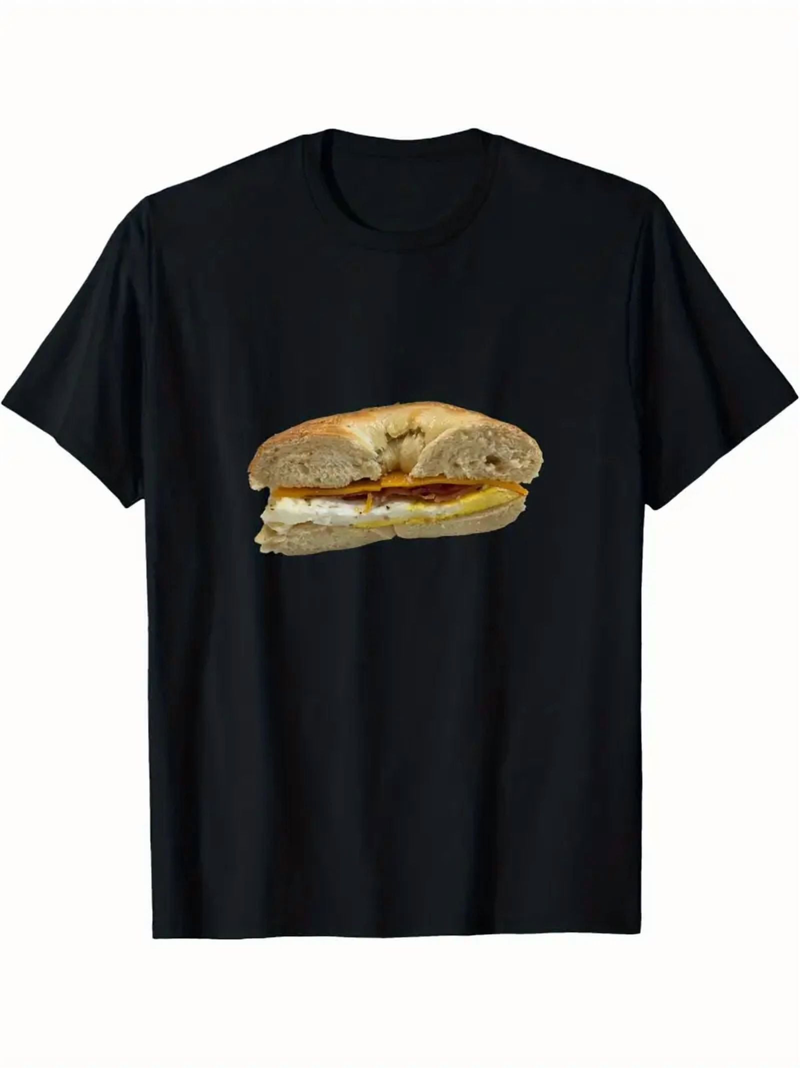 Bagel Bacon Egg Cheese Breakfast Sandwich T-Shirt - Walmart.com