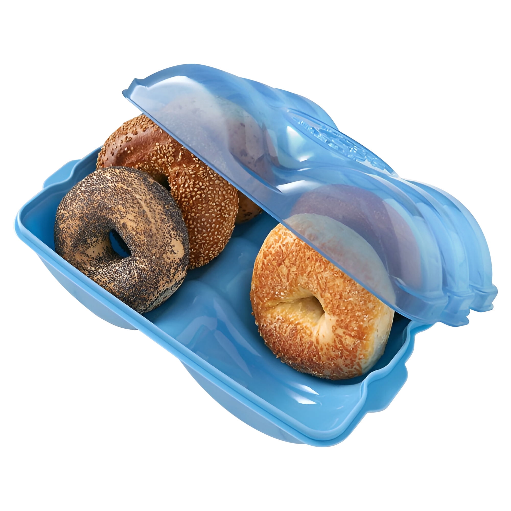 Bagel Fresh Bagel Storage Containers with Lids, Airtight, Reusable ...