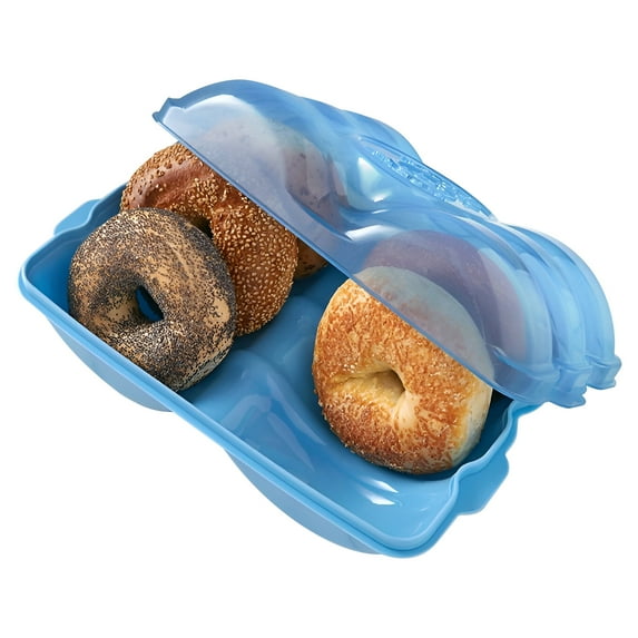 Bagel Fresh Bagel Storage Containers with Lids, Airtight, Reusable ...