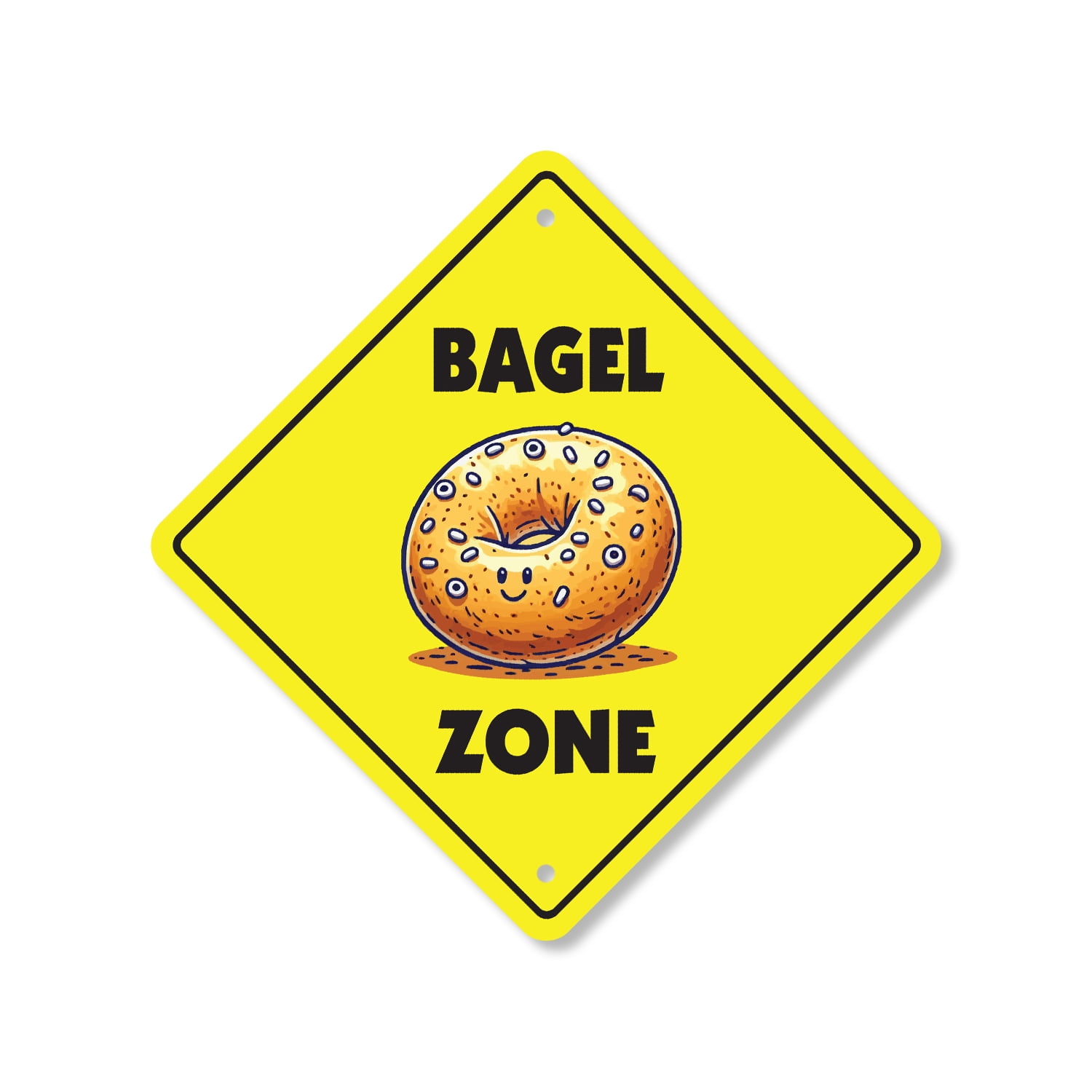Bagel Plastic Crossing Sign - 10 Inch X 10 Inch Xing Sign Gift ...