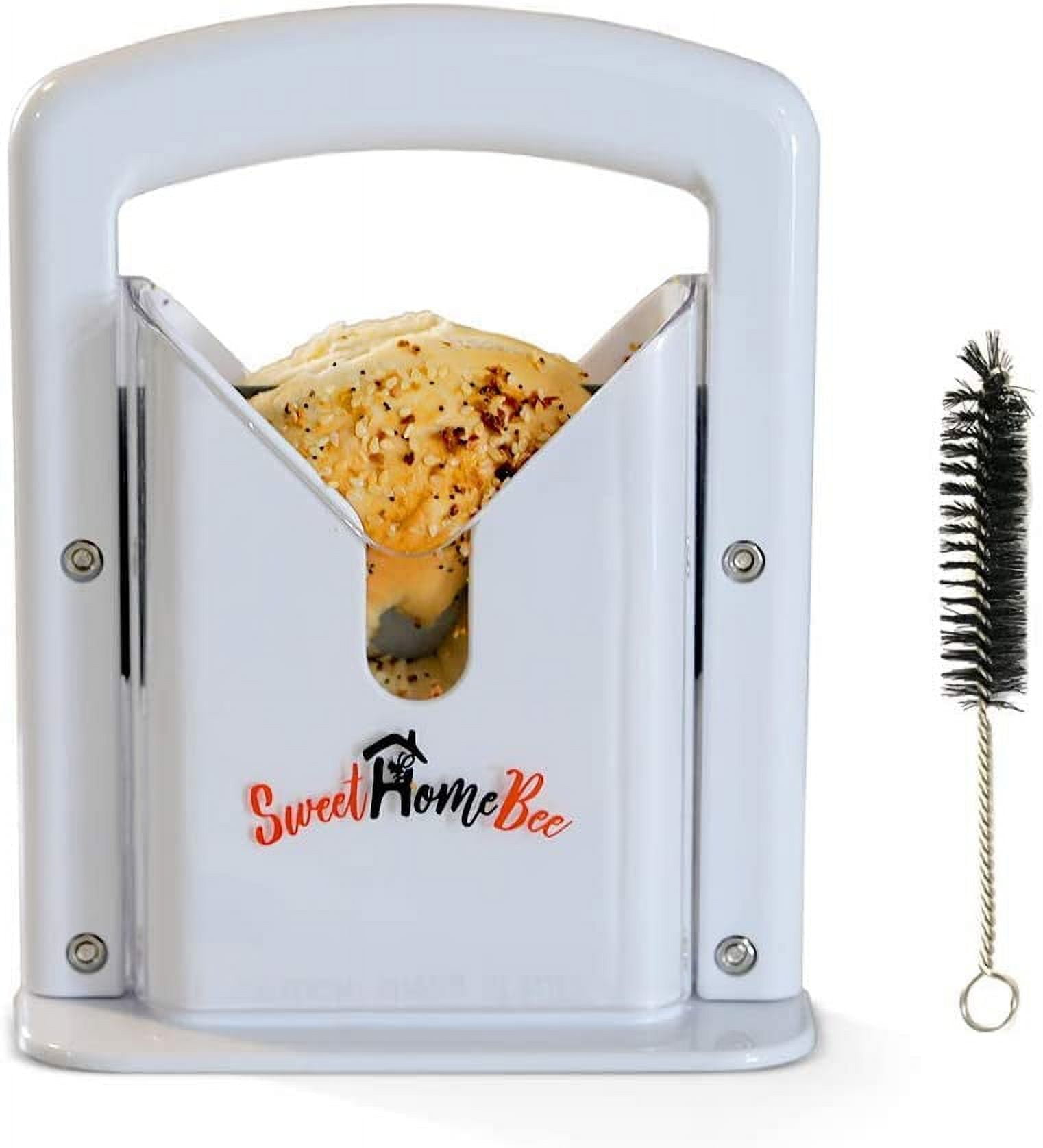 Bagel Slicer, Stainless Steel Kitchen Guillotine Cutter with Safe Grip ...