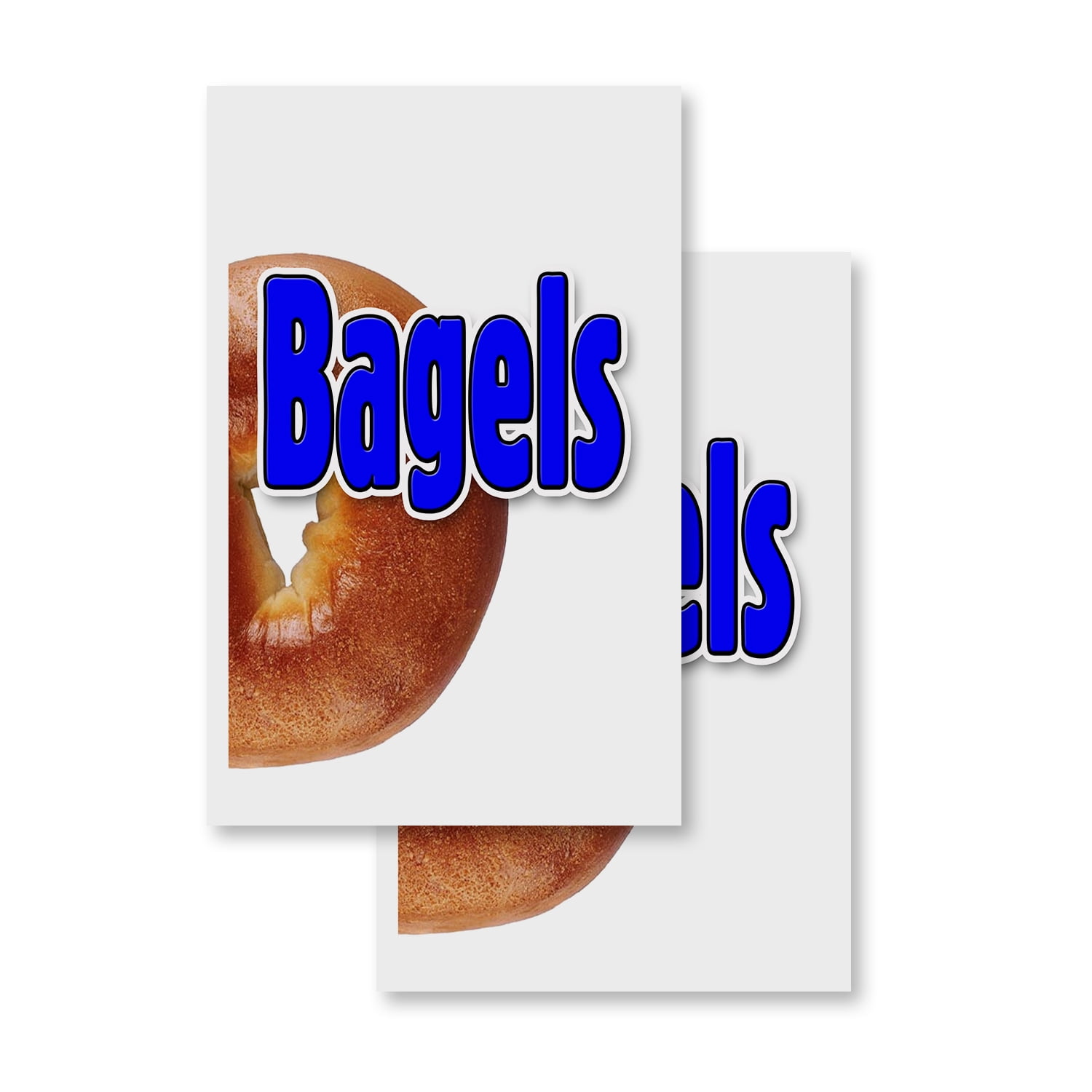 Bagels 1 (2-PACK) 24" x 36" Vinyl Decals | Sign Insert Peel & Stick ...