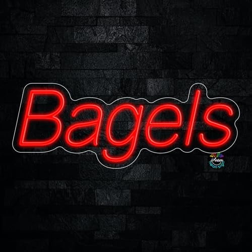 Bagels LED Neon Sign 24"L x 9"H #32045 - Walmart.com