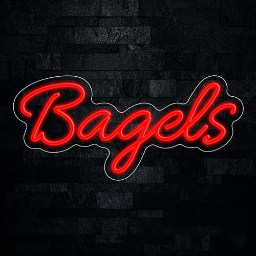 Bagels Neon LED Sign 22"L x 10"H #32925 - Walmart.com