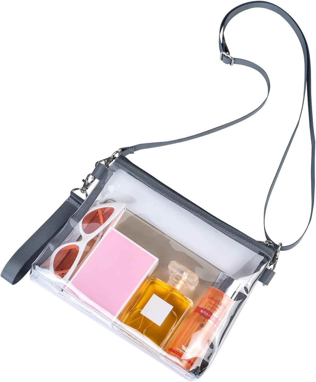 Bagenius Clear Purse, Clear Crossbody Purse with Removable Strap, Clear ...