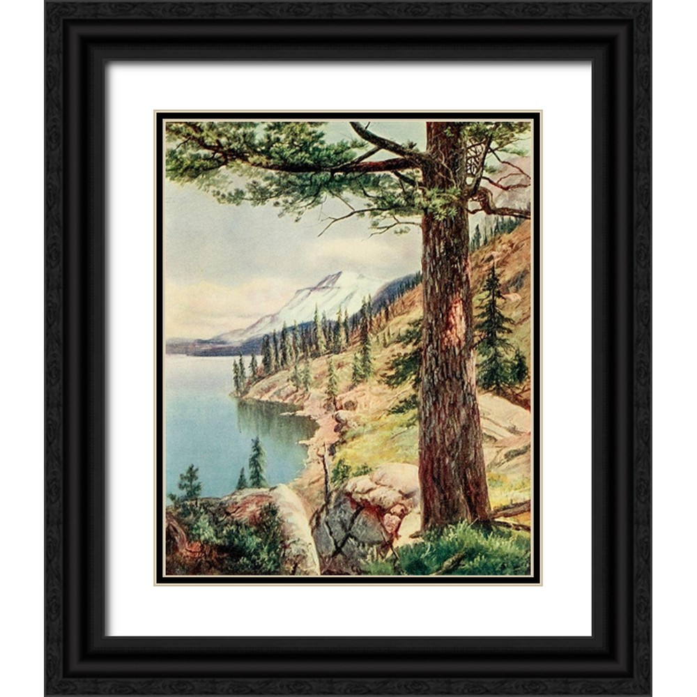 Bagg, Henry 12x14 Black Ornate Wood Framed with Double Matting Museum ...