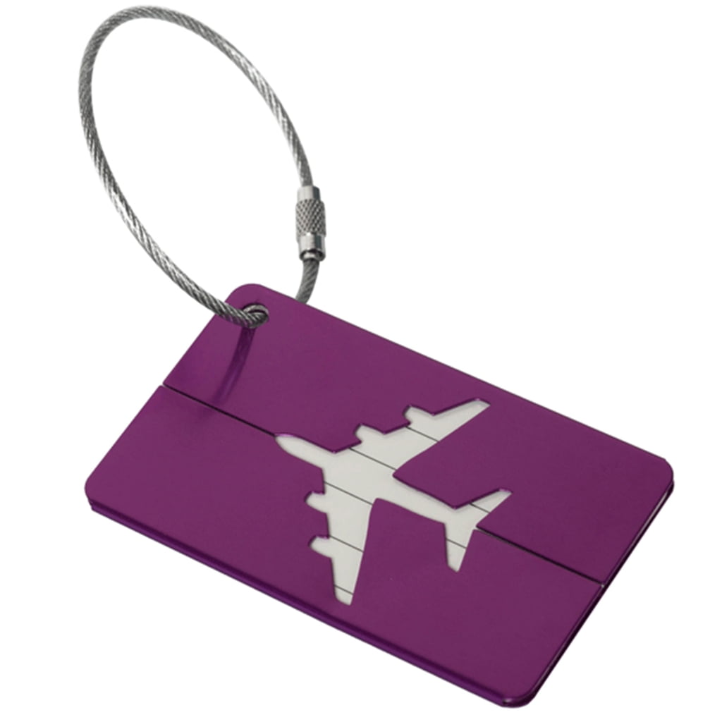 Baggage Backpack Tags Suitcase Identifier Metal Luggage Tags with Name ...