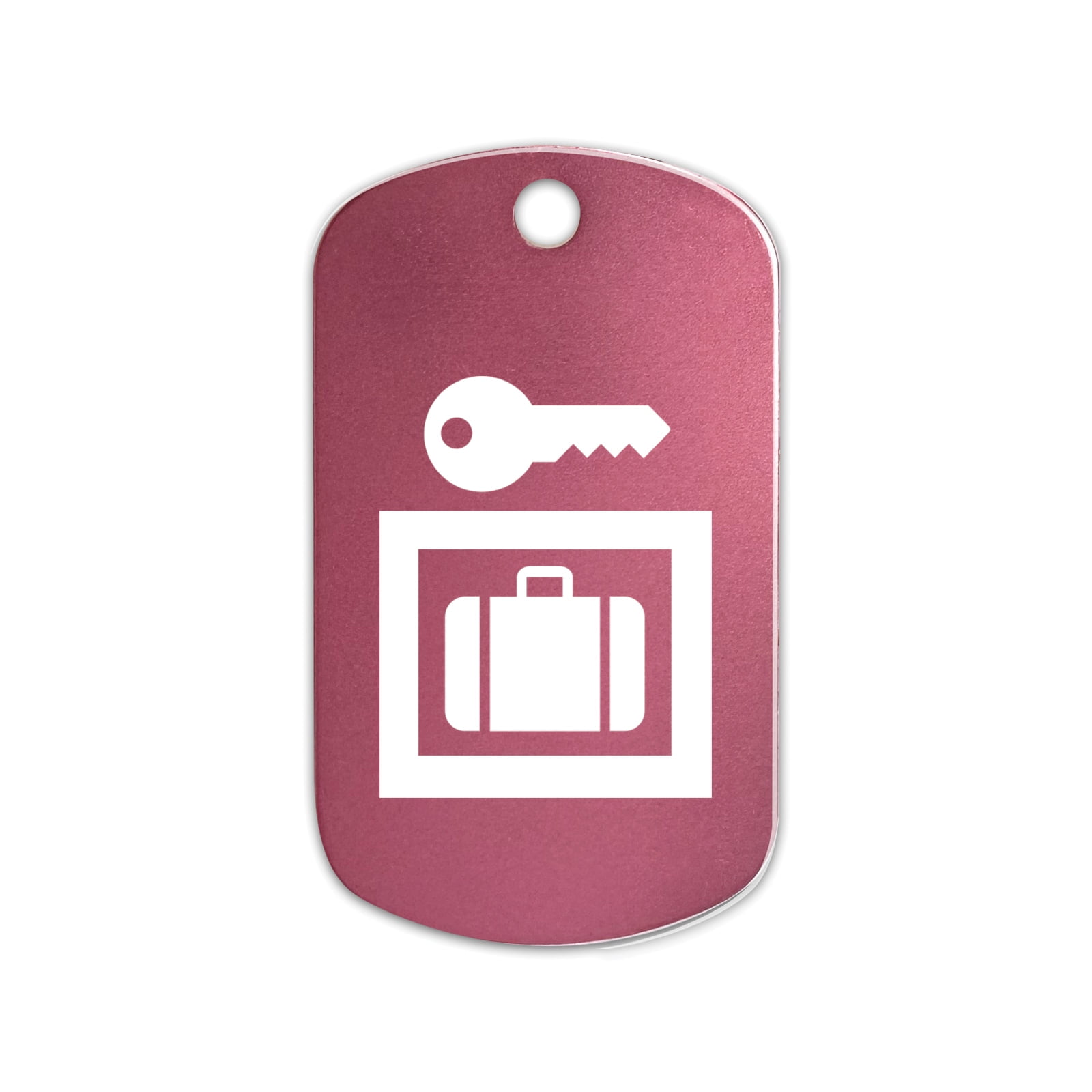 Baggage Lockers V2 GI Dog Tag Aluminum Keychain icon symbol 1 - Pink ...