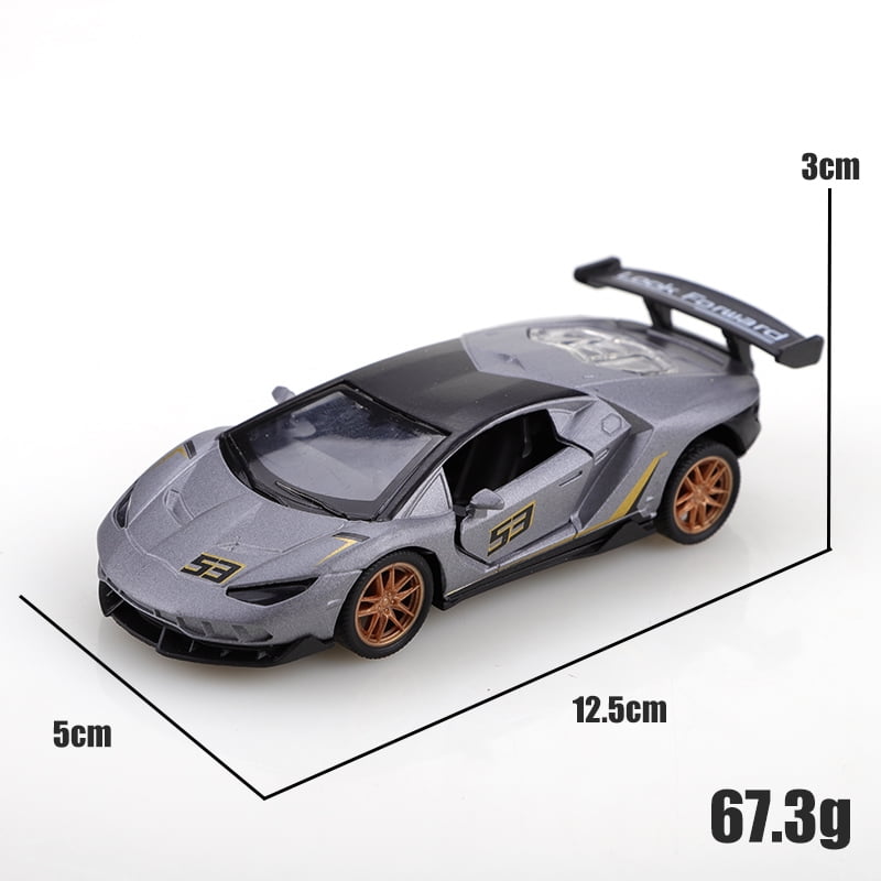 Bagged 1.36 alloy SVJ racing track pull-back car, alloy racing track ...