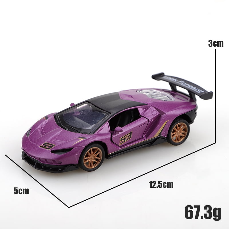 Bagged 1.36 alloy SVJ racing track pull-back car, alloy racing track ...