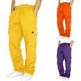 Baggy Cargo Sweatpants For Men Drawstring Waist Fleece Lined Joggers ...