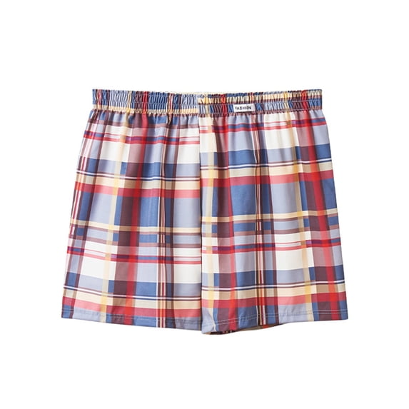Baggy Shorts Men Men's Casual Woven Plaid Loose Pants for Summer Beach ...