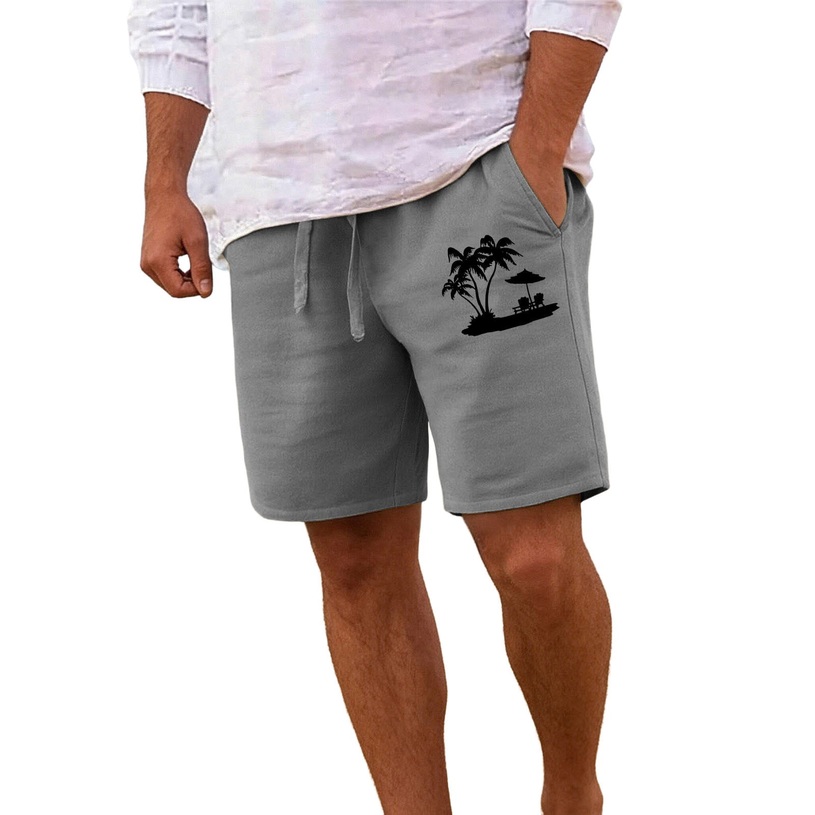 Baggy Shorts Men Men's Summer Print Beach Shorts Comfortable Breathable ...
