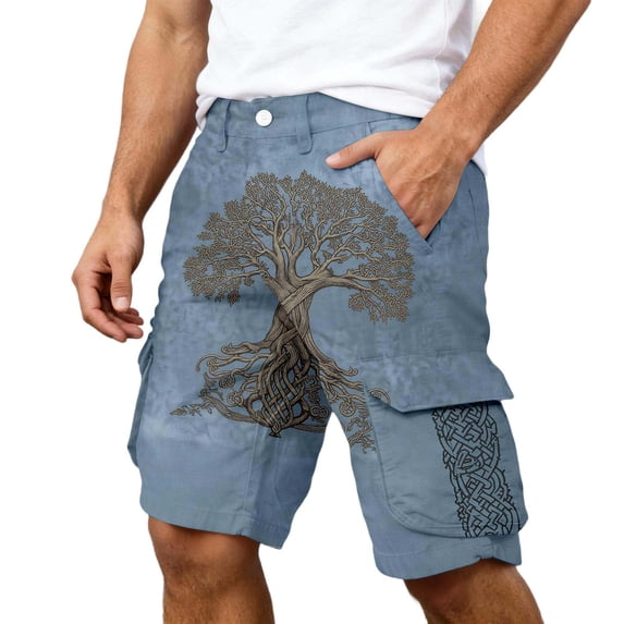 Baggy Shorts Men Men's Summer Print Casual Cargo Shorts with Multiple ...