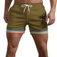 Baggy Shorts Men Men's Summer Solid Color Rainbow Pants Pocket ...