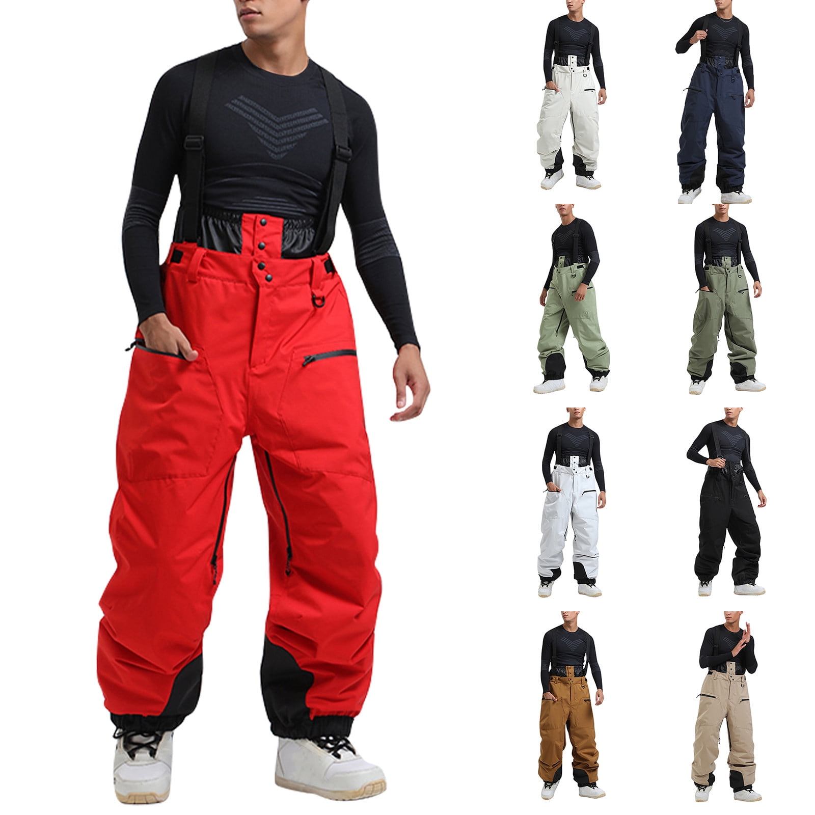Baggy Snow Pants Men Winter Waterproof Insulated Snowboard Pants Casual ...