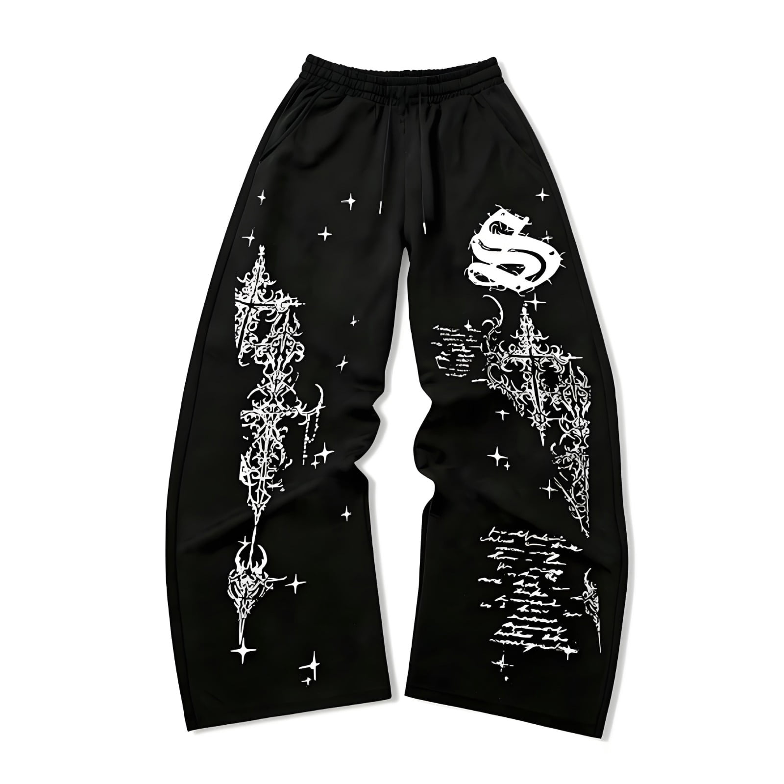 Baggy Sweatpants Y2k Graphic Sweatpants Men Gothic Design Breathable ...