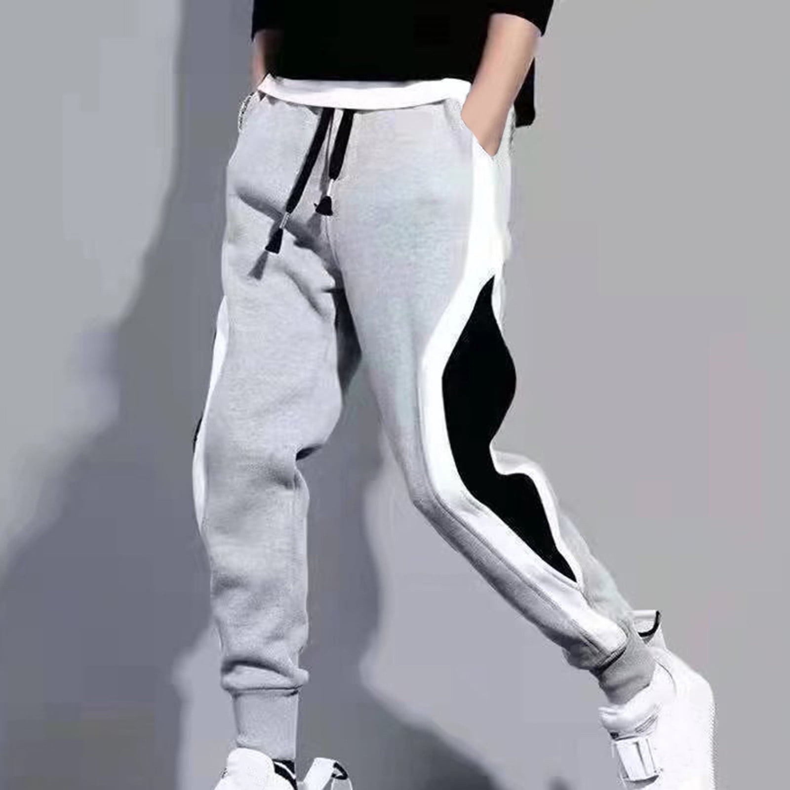 Baggy Sweatpants for Men Big and Tall Plus Size Drawstring Jogger ...