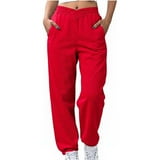 Baggy Sweatpants for Women Crossover Elastic Waist Fleece Joggers with ...