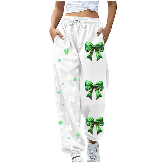 Baggy Sweatpants for Women Elastic Waist Joggers Pants St. Patricks Day ...