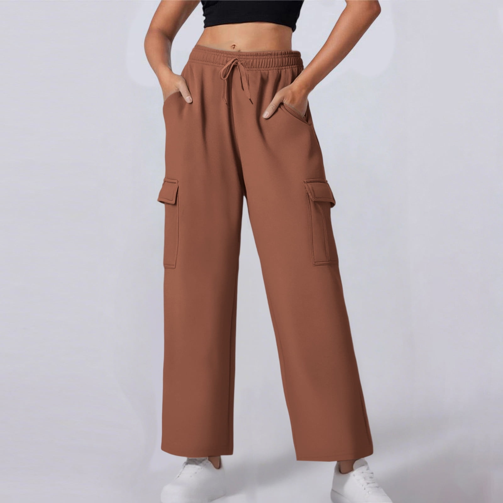 Baggy Sweatpants for Women Women'S Solid Color Baggy Wide-Leg Pants ...