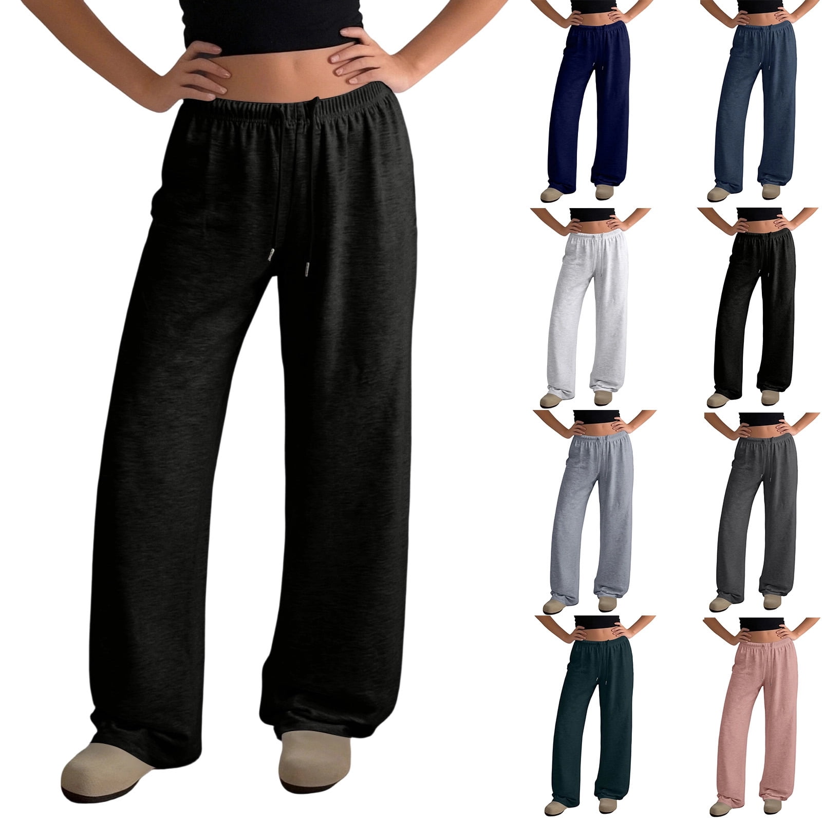 Baggy Wide Leg Sweatpants Women Lightweight Low Rise Sweatpants with ...