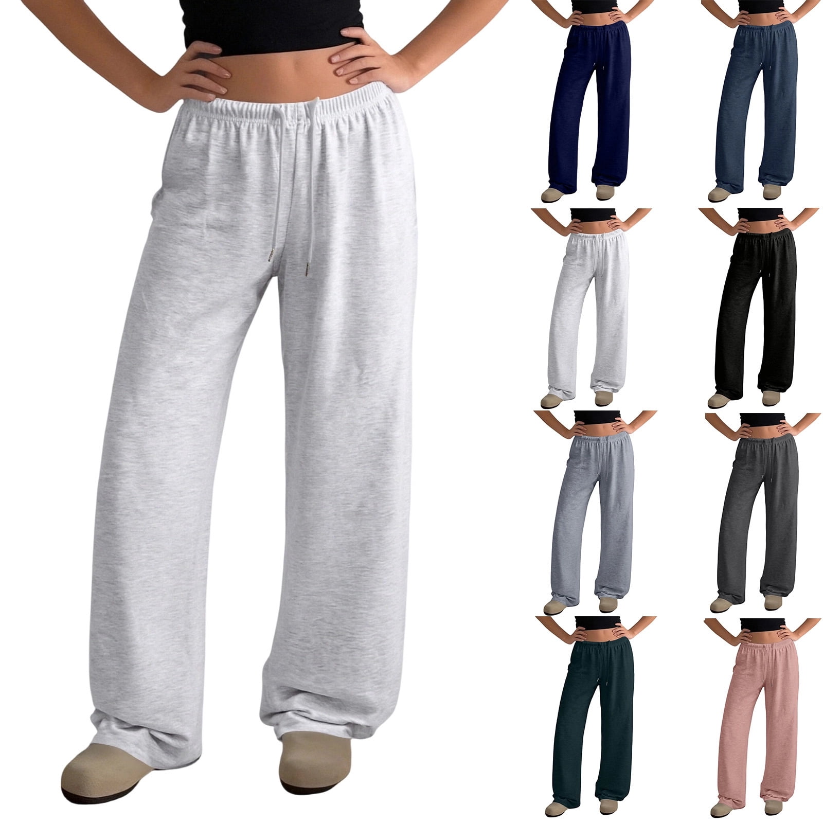 Baggy Wide Leg Sweatpants Women Lightweight Low Rise Sweatpants with ...