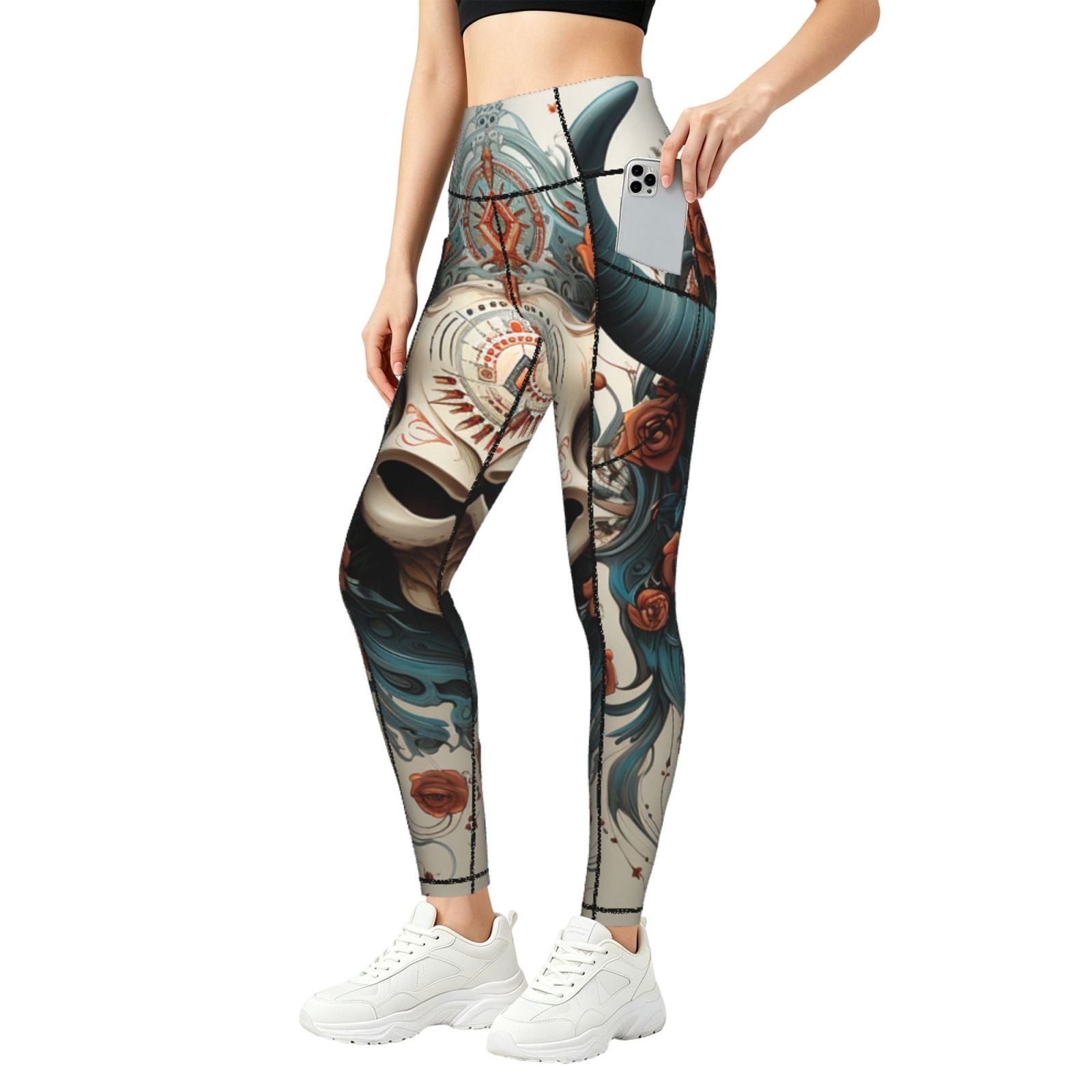 Baggy Yoga Pants Workout Athletic Gym Leggings Tummy Control Tights ...
