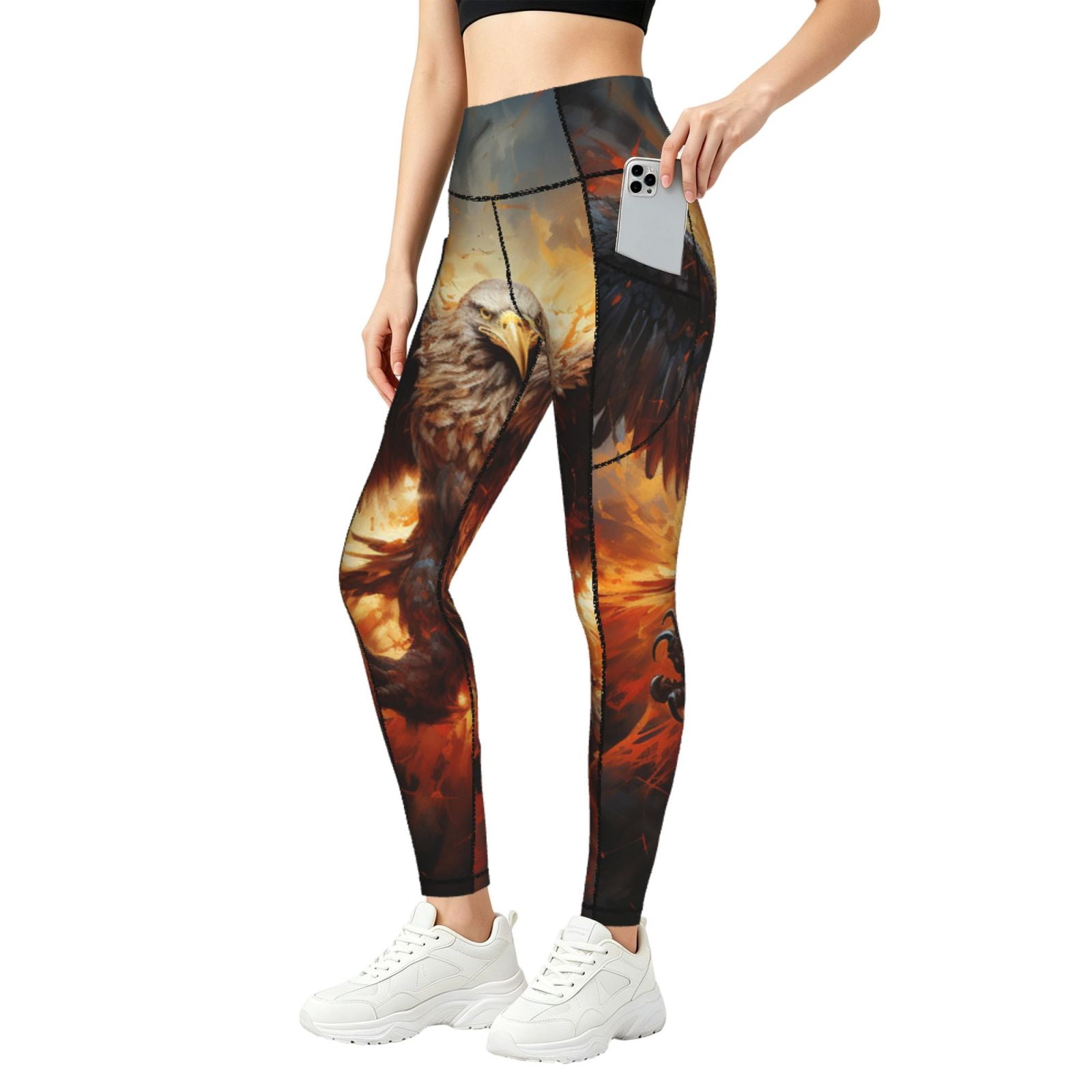 Baggy Yoga Pants Workout Athletic Gym Leggings Tummy Control Tights ...