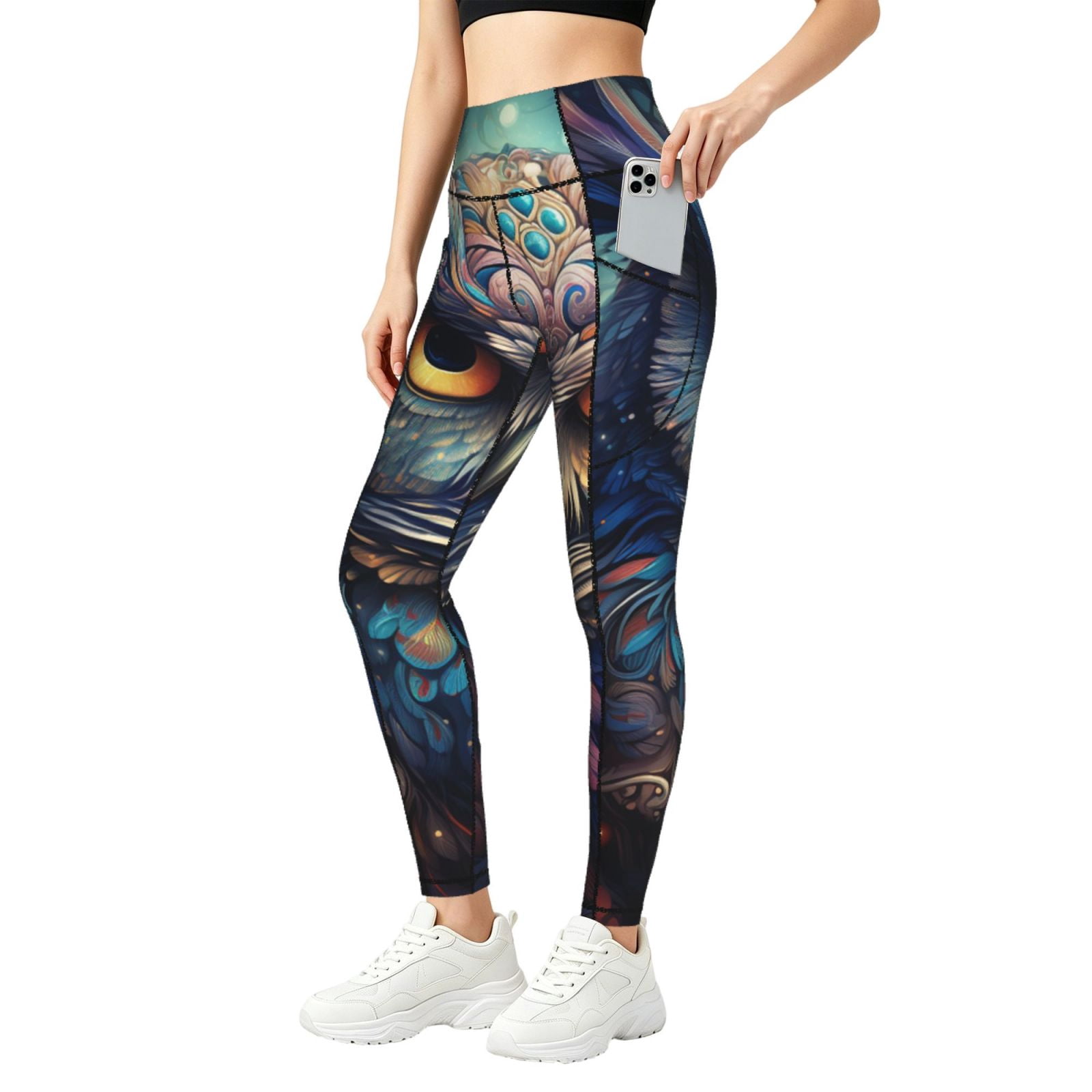 Baggy Yoga Pants Workout Athletic Gym Leggings Tummy Control Tights ...