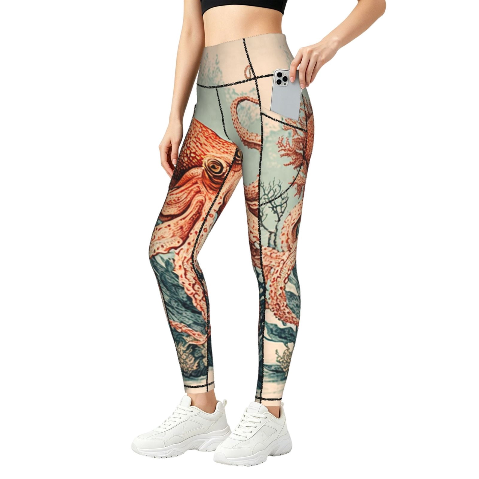 Baggy Yoga Pants Workout Athletic Gym Leggings Tummy Control Tights ...