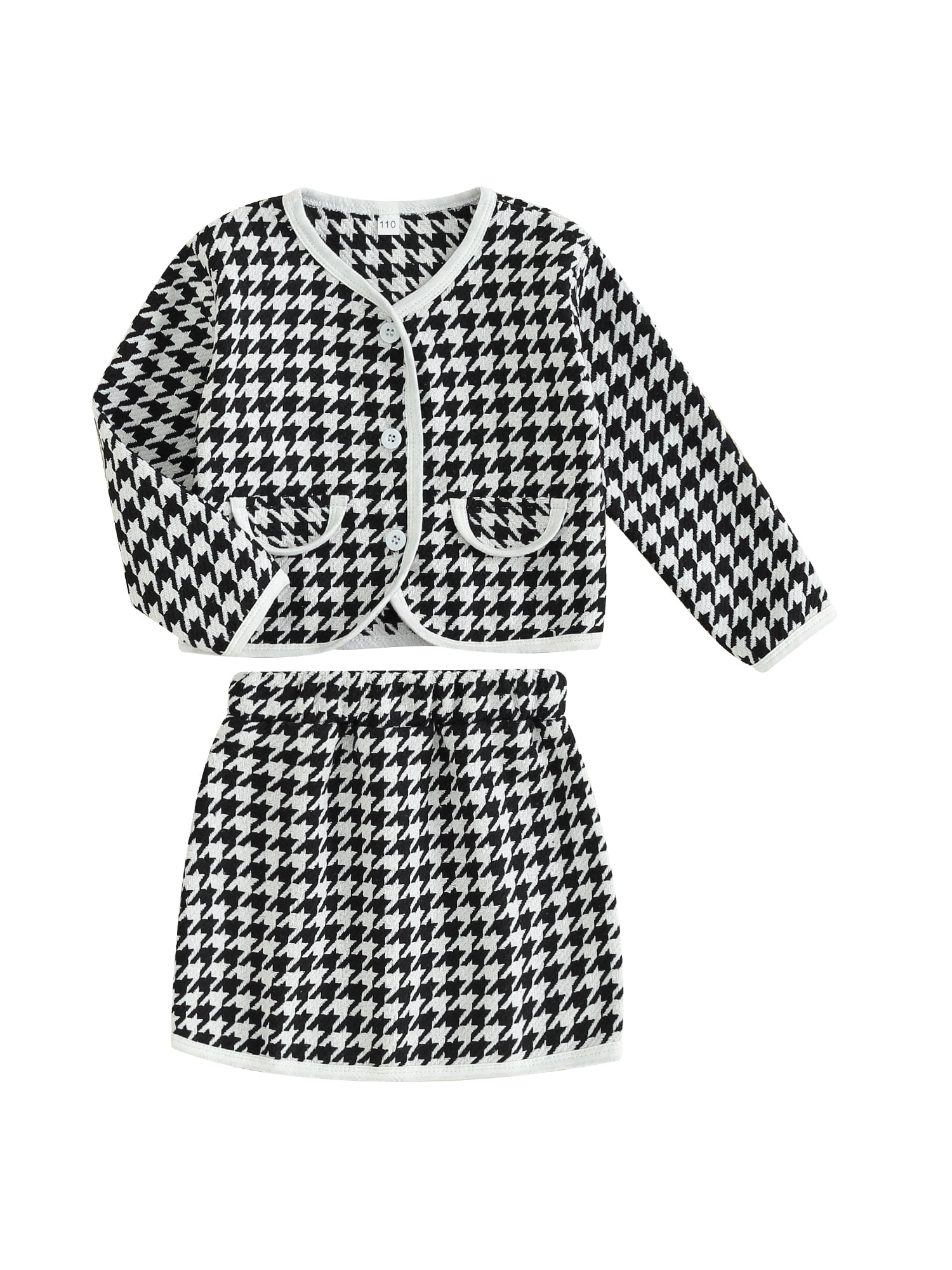 Bagilaanoe 2Pcs Little Girls Fall Clothing Set Toddler Plaid Long ...