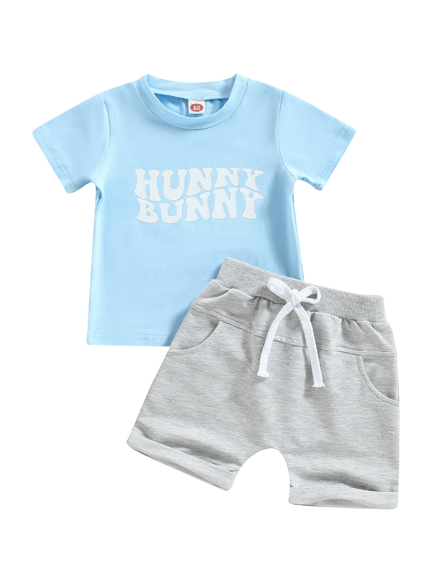 Bagilaanoe 2pcs Toddler Baby Boy Short Pants Set Letters Print Short ...